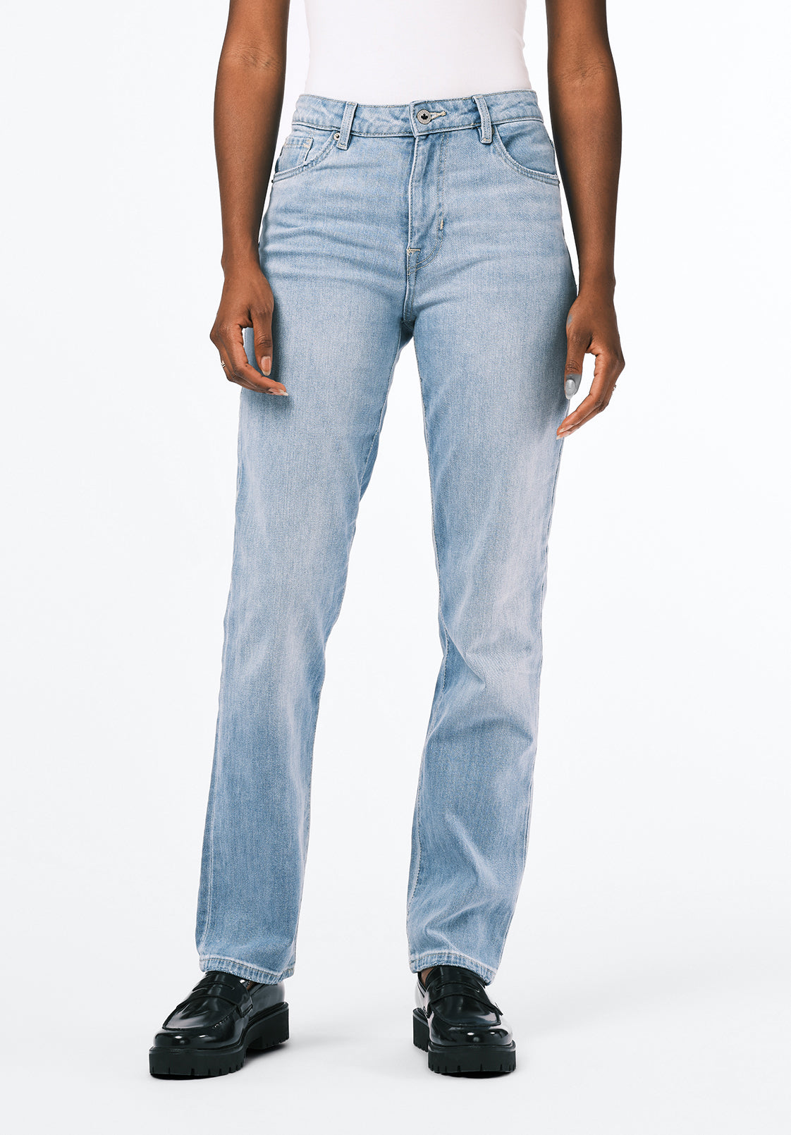 High Rise Straight Jayden Women's Jeans in Light & Soft Blue – Buffalo ...