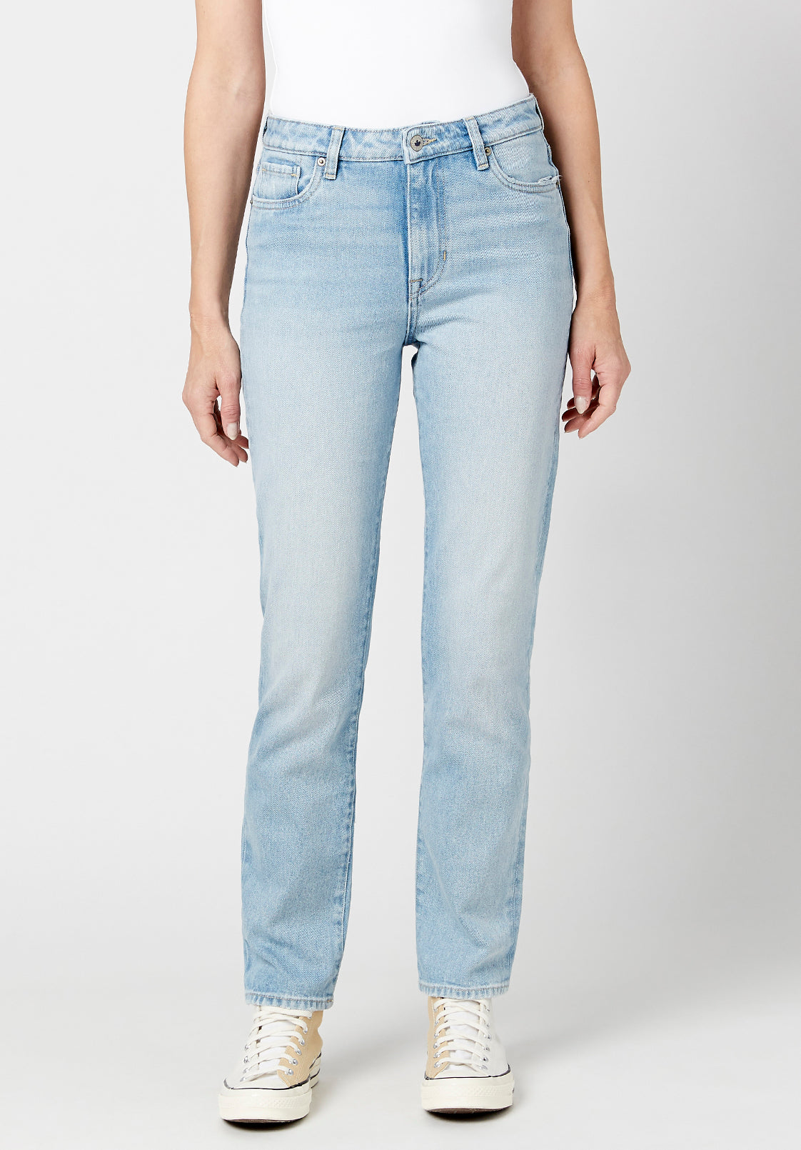 High Rise Straight Jayden Women's Jeans in Light & Soft Blue – Buffalo ...