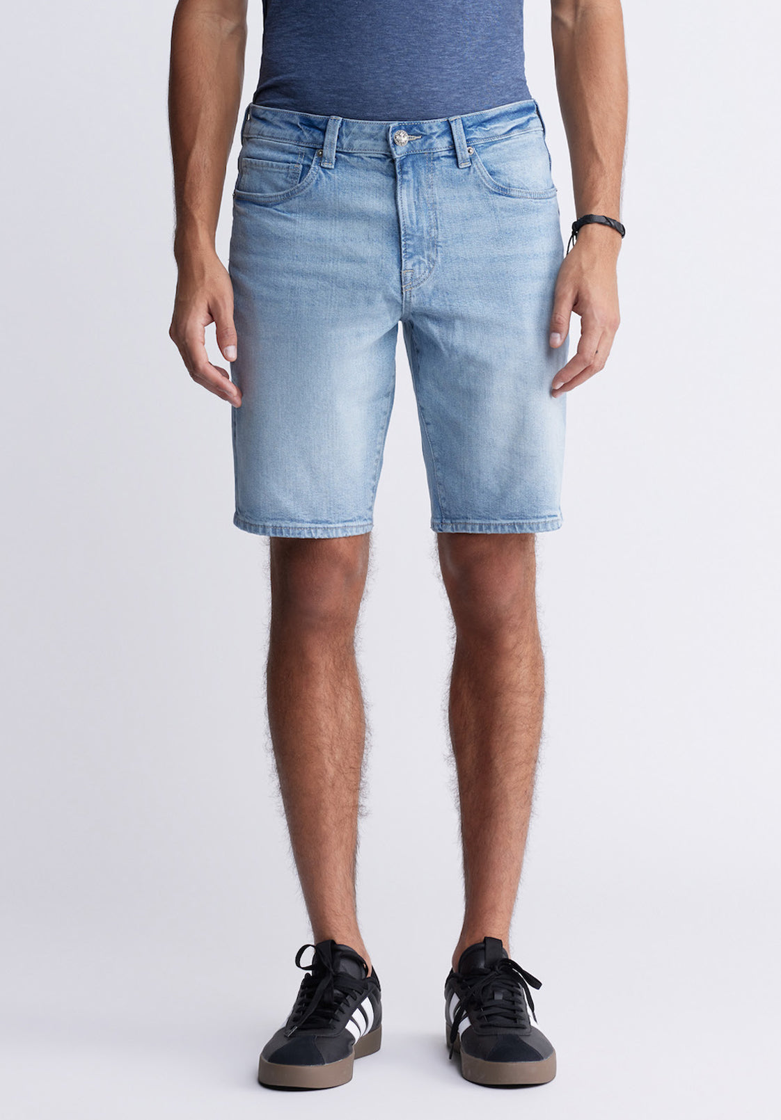 Relaxed Straight Dean Men's Denim Shorts in Authentic Worn Wash ...