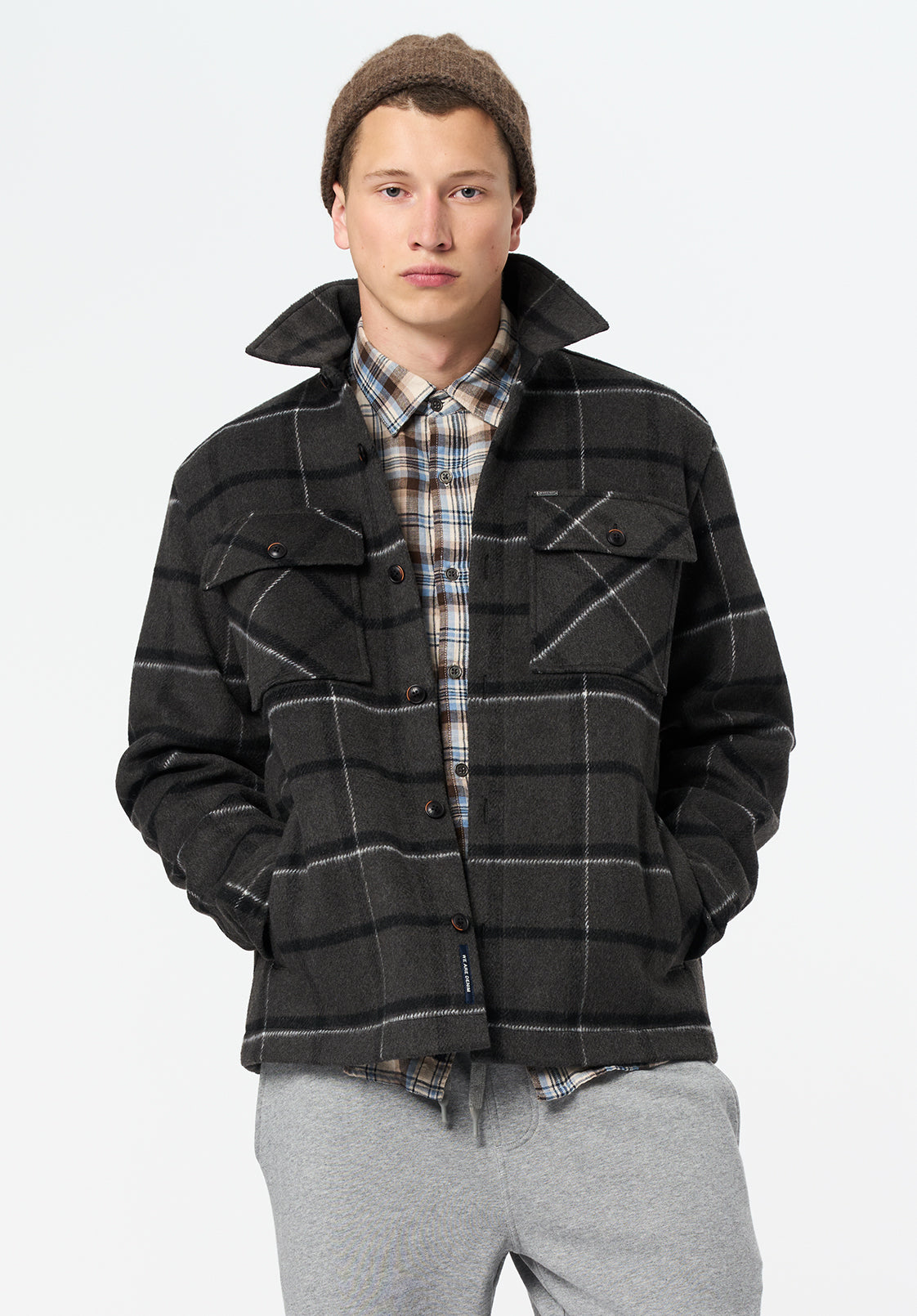 Jace Men's Plaid Shacket, CHARCOAL – Buffalo Jeans CA